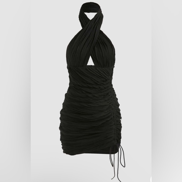 Cider | Dresses | 2 For 25 Halter Texture Ruched Mini Dress | Poshmark